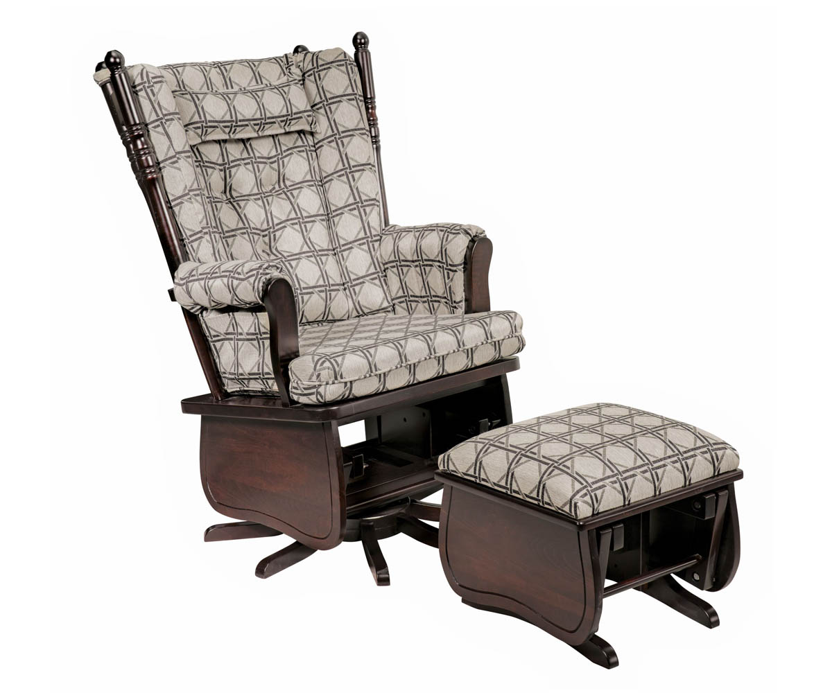 4-Post High Back Swivel Glider | Atlantic City Barstool Brothers