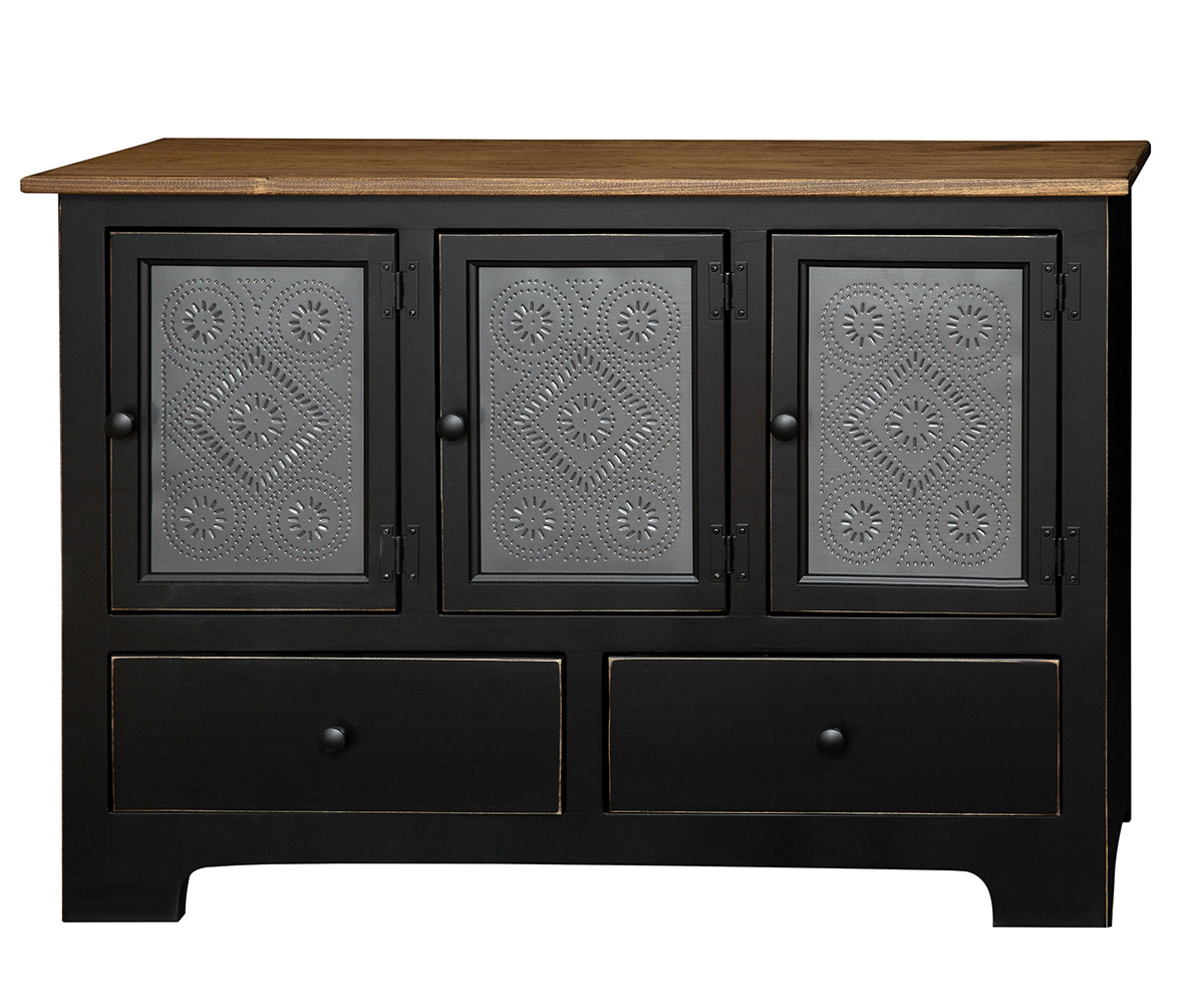 Triple Hall Cabinet With Tin Doors | Atlantic City Barstool Brothers